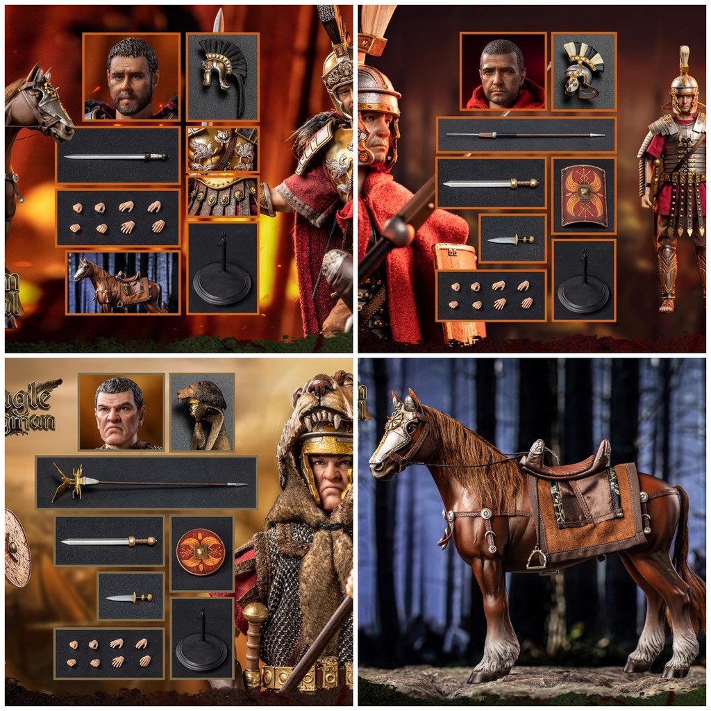 HHMODEL 1/12 Roman General/Fifty Captain/Roman Eagle Standard Bearer ...