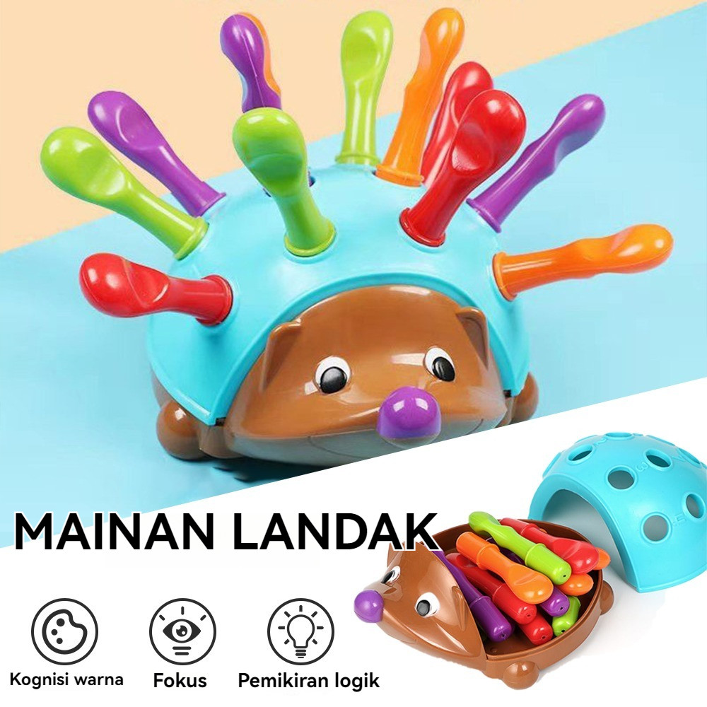 Hedgehog Color Sorting Toy Baby Fine Motor and Sensory Learning ...