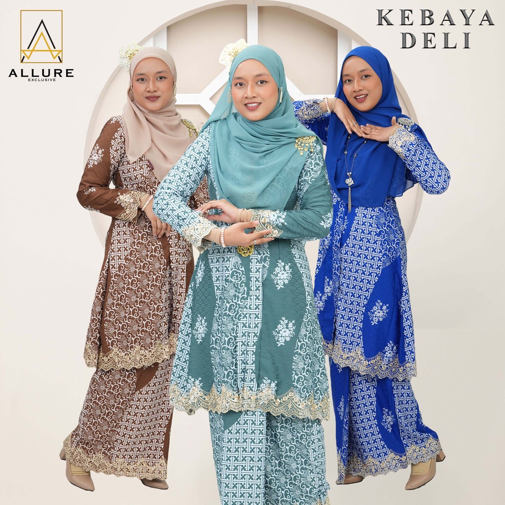 NEW LAUNCHING KEBAYA DELI BATIK SULAM PREMIUM SUTERA DOBBY Dress Long ...