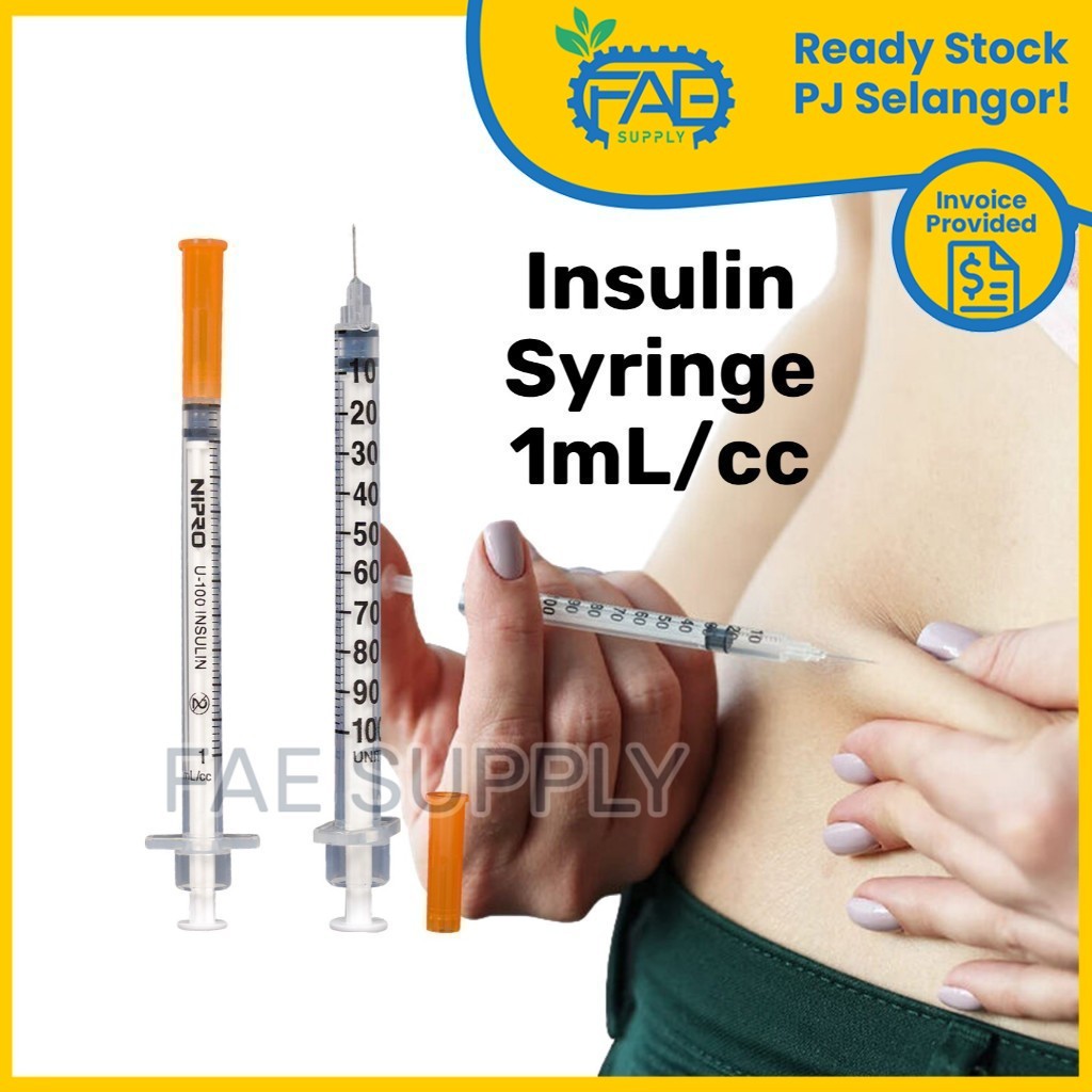 Insulin Syringe 1ml Picagari 1ml NIPRO Insulin Syringe with needle ...