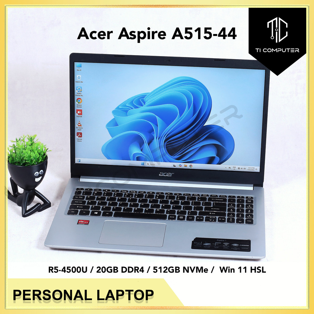 Acer Aspire A515-44 Ryzen 5 4500U with Radeon Graphics 20GB DDR4 RAM 512GB NVMe SSD Win 11 HSL ...
