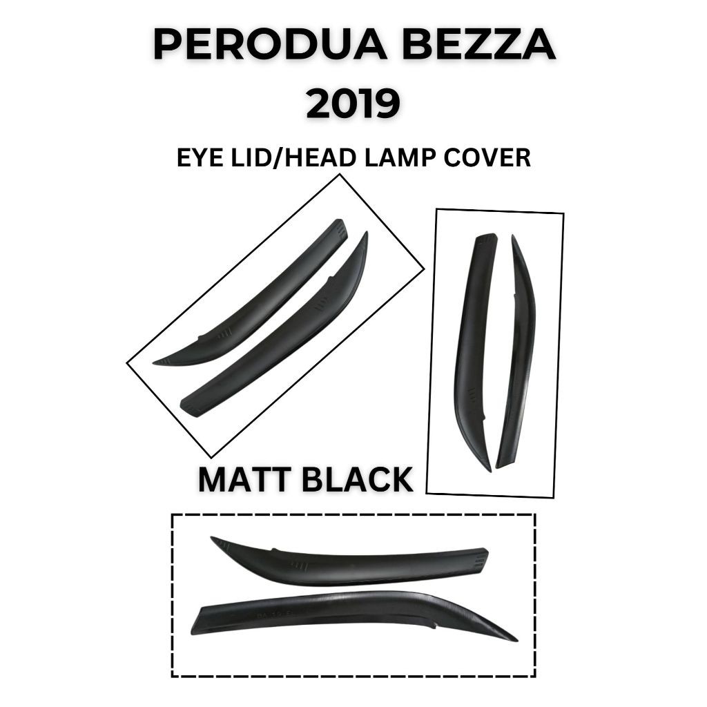 Perodua Bezza 2019-2024 Head Lamp Eye Lid Cover Sportivo Design Eyebrow ...