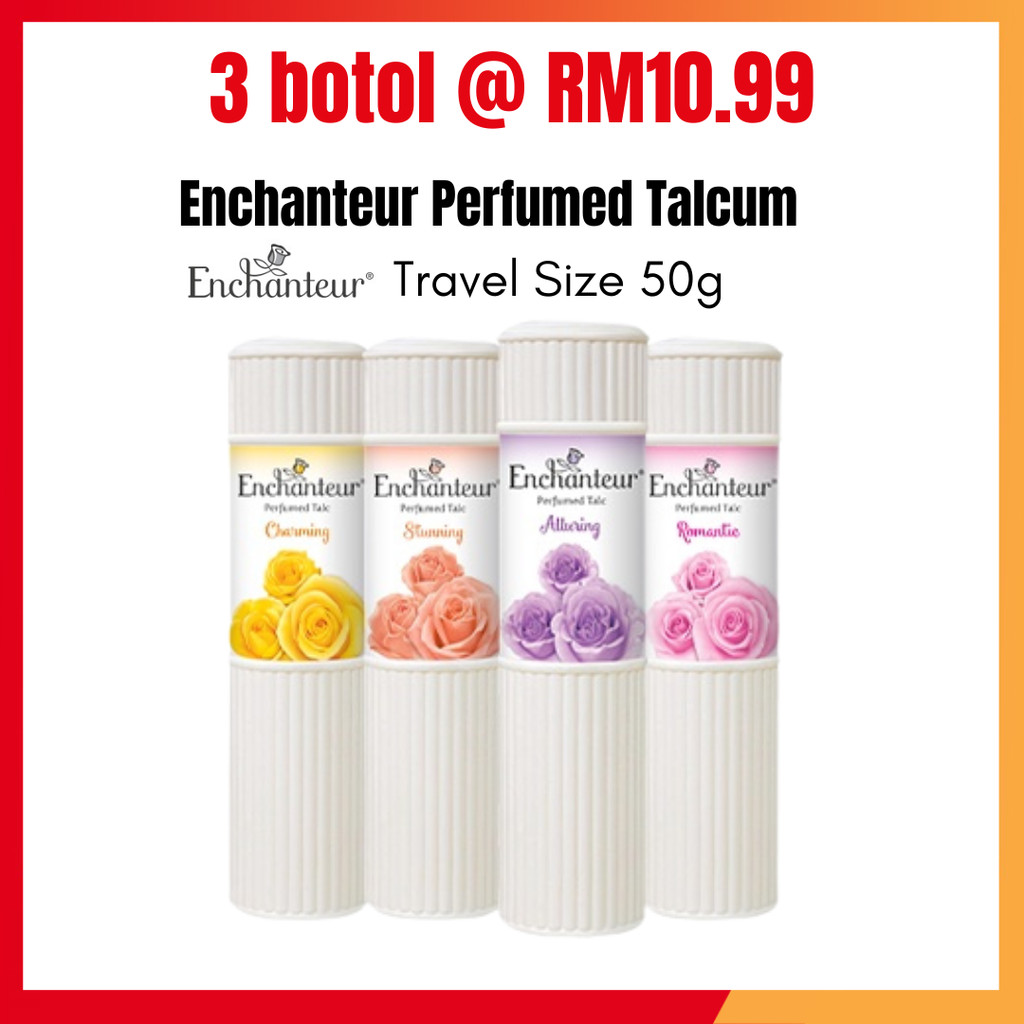 BUY 3 FOR RM10.99 Travel Size Enchanteur Perfumed Talc 50g - Stunning ...