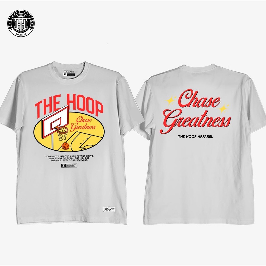 THE HOOP APPAREL CHASE GREATNESS GRAPHIC COTTON TSHIRT FOR MEN AND ...