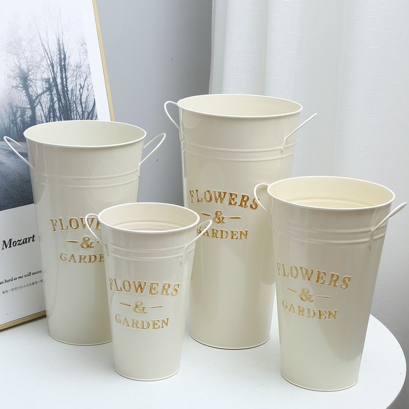 Hw American Tin Flower Bucket Flower Bucket Flower Shop Creative Flower ...
