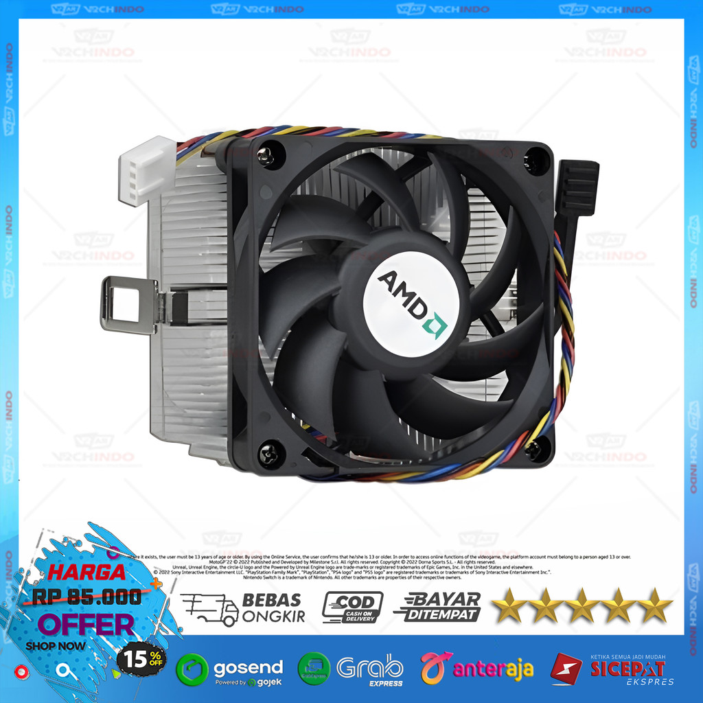 Heatsink Processor AMD Original Fan AMD AM2 / AM3 / FM1 / FM2 / FM2 ...