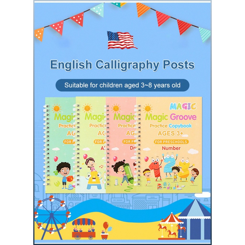 Groove Copybook Practice Writing Paper Math Practice Note for Hard Pen ...