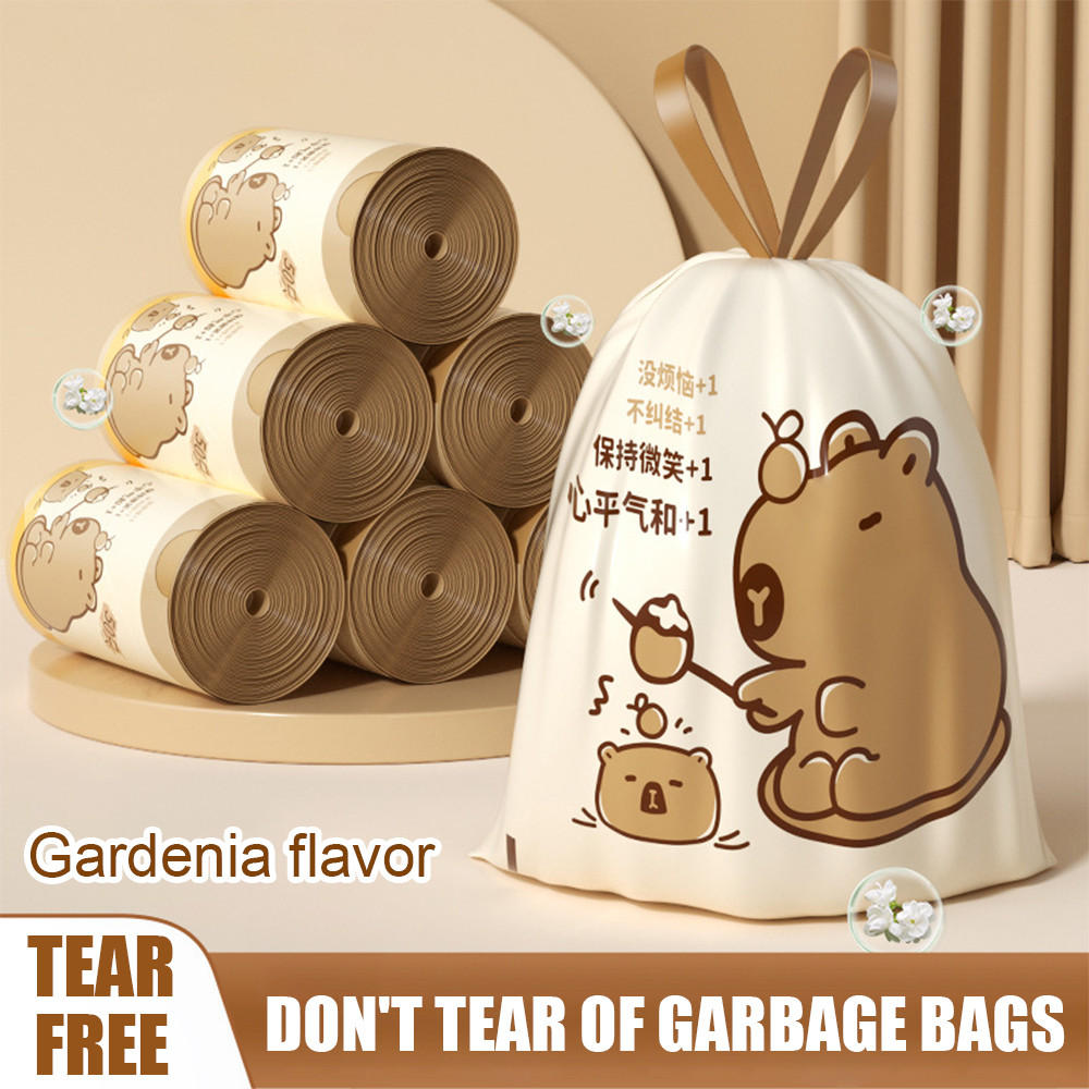 Trash Bags Drawstring, Tear-Free Small Garbage Bags, Separated ...