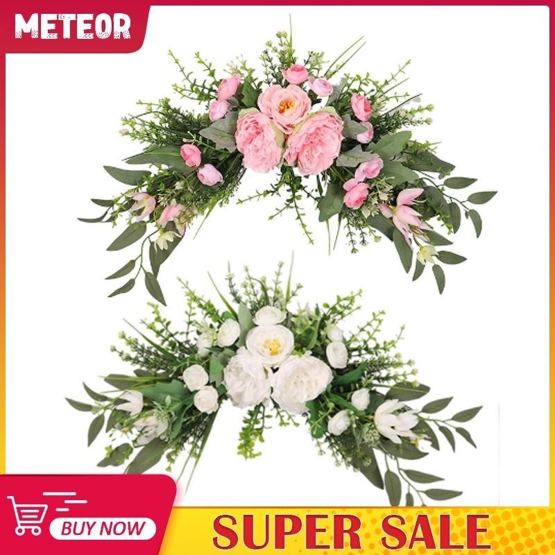 [meteorMY] Wedding Arch Flowers Peony Flower Swag Welcome Sign ...