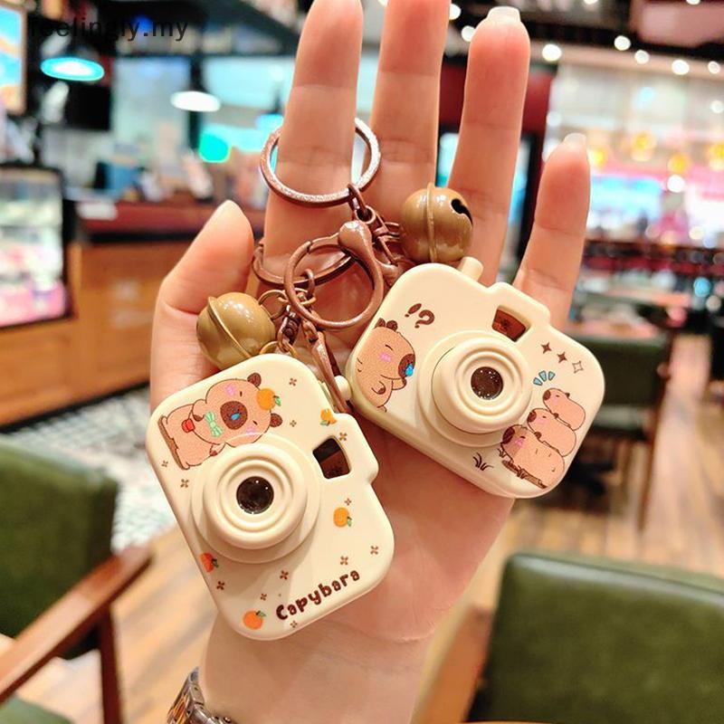 [Hotoy] New Capybara Projection Camera Keychain Cartoon Kawaii Mini ...