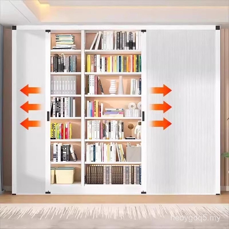 Rak buku bilik buku keluli Rak buku kanak-kanak pintu gelongsor ...