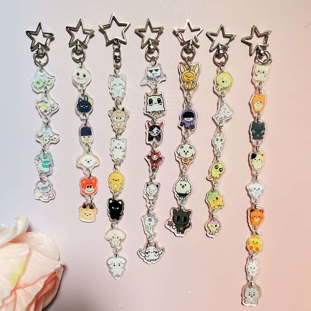 New Kpop Idol NCT SEVENTEEN RIIZE GIDLE ZB1 Acrylic Charm Keychain Cute ...