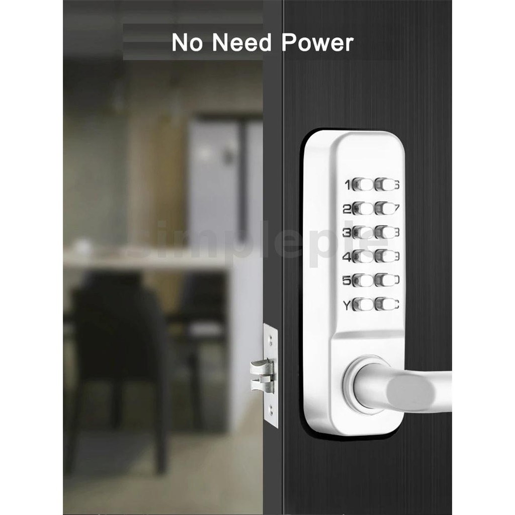 Waterproof Mechanical Password Number Door Lock Single Latch No Power ...