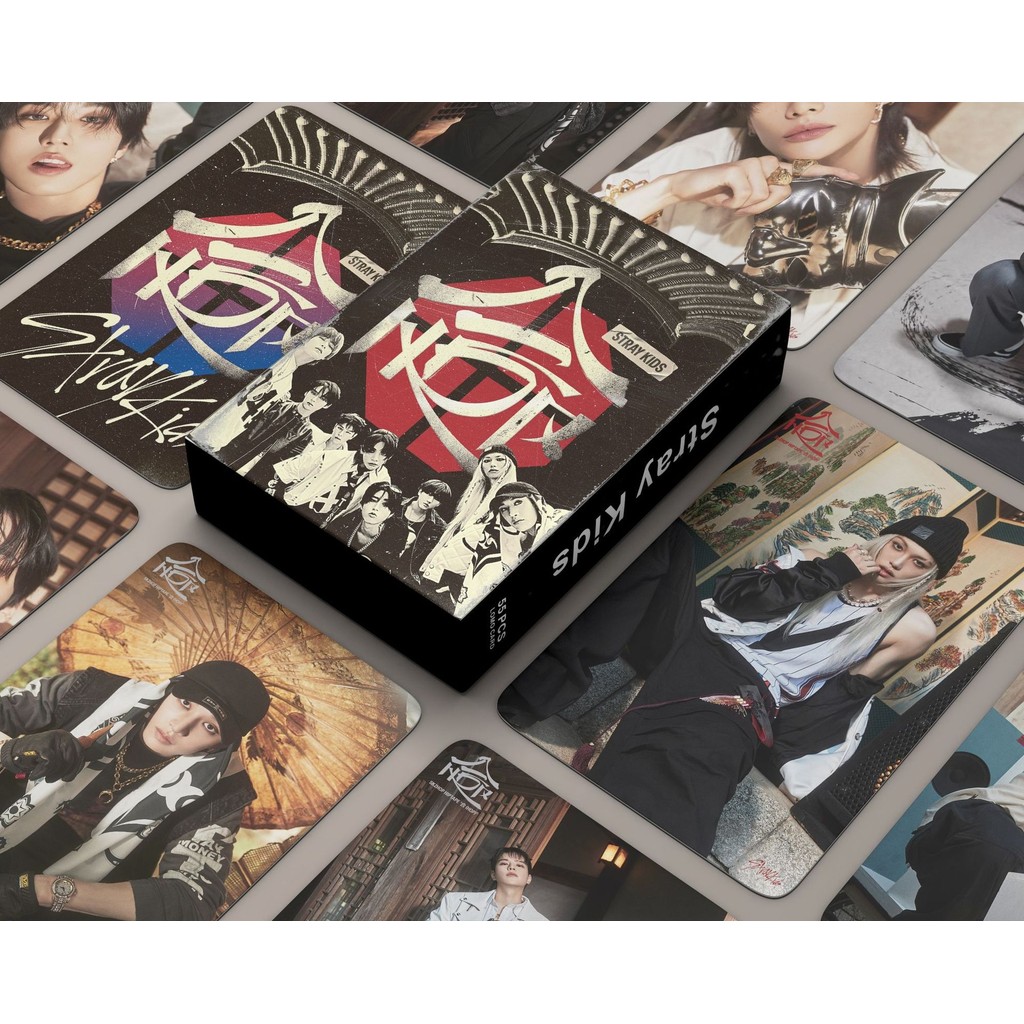 55pcs STRAY KIDS SKZ HOP Lomo cards HIP TAPE comeback UNVEIL TRACK ATE ...