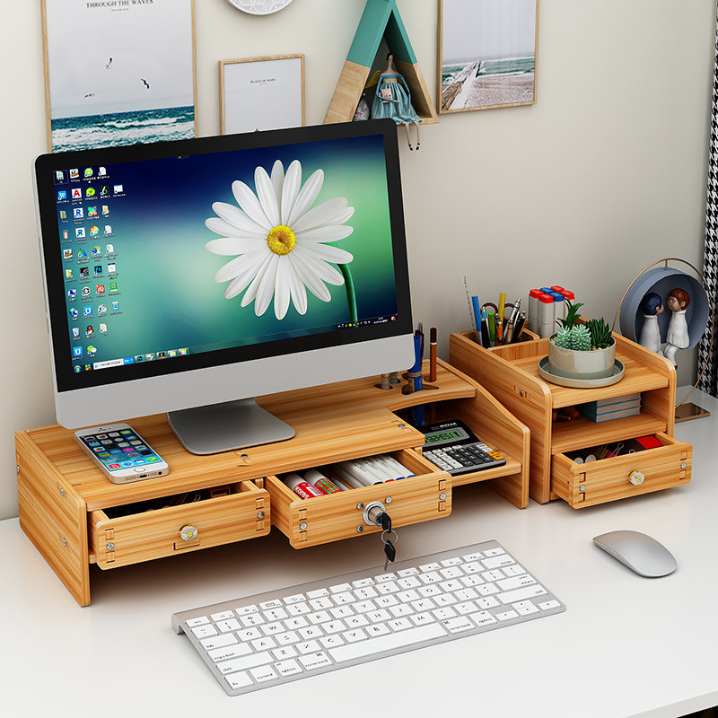 Computer Elevated Rack Display Device Screen Elevated Rack Office LCD ...