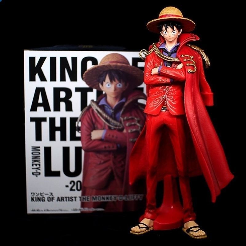 One Piece 20th Anniversary Cloak Red Clothes Luffy Figure Doll Model ...