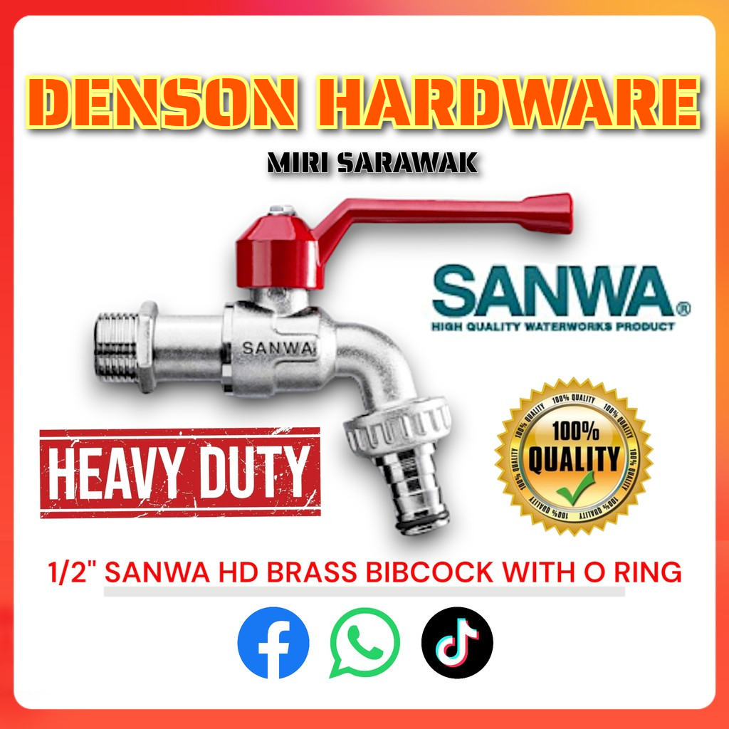 SANWA 1/2" Outdoor Brass Chromed Bib Tap Washing Machine ITALY Garden ...