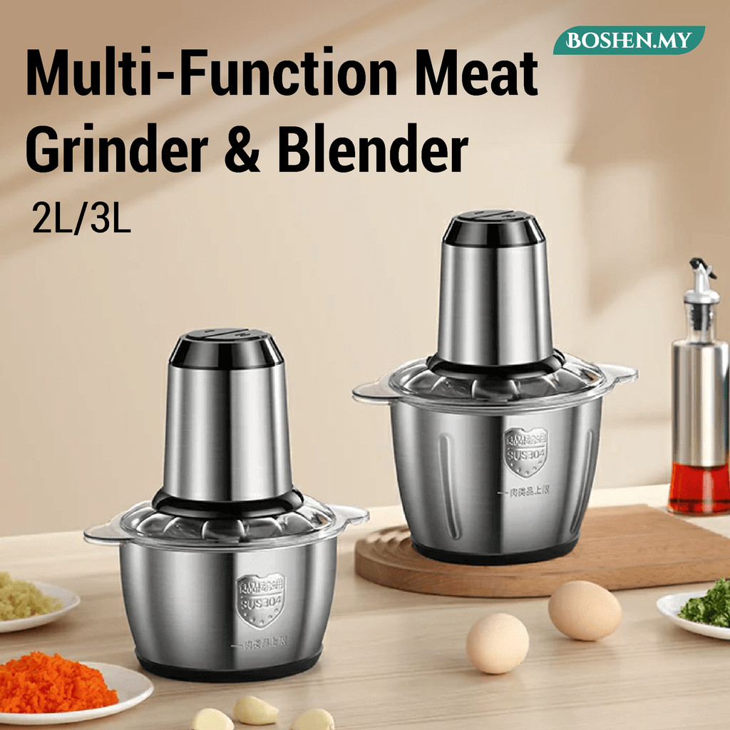 Meat Grinder Stainless Steel Blender Multifunctional Food Processor ...