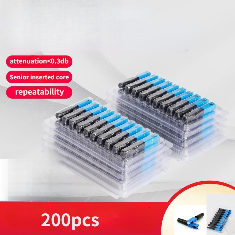 100pcs Fiber Optic Quick Fast Connector Adapter For FTTH SC upc optical fiber connector | Shopee ...