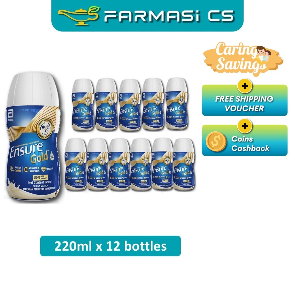 PROMO Abbott Ensure Gold Vanilla Flavour 220ml Strength Pro x 12 ...