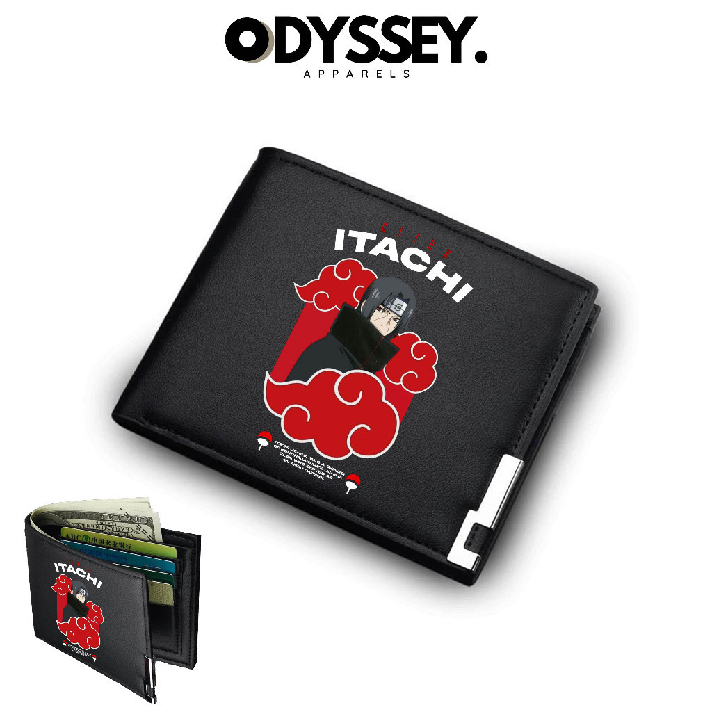 Folding Wallet/Folding Men's Wallet ITACHI UCHIHA AKATSUKI Leather ...