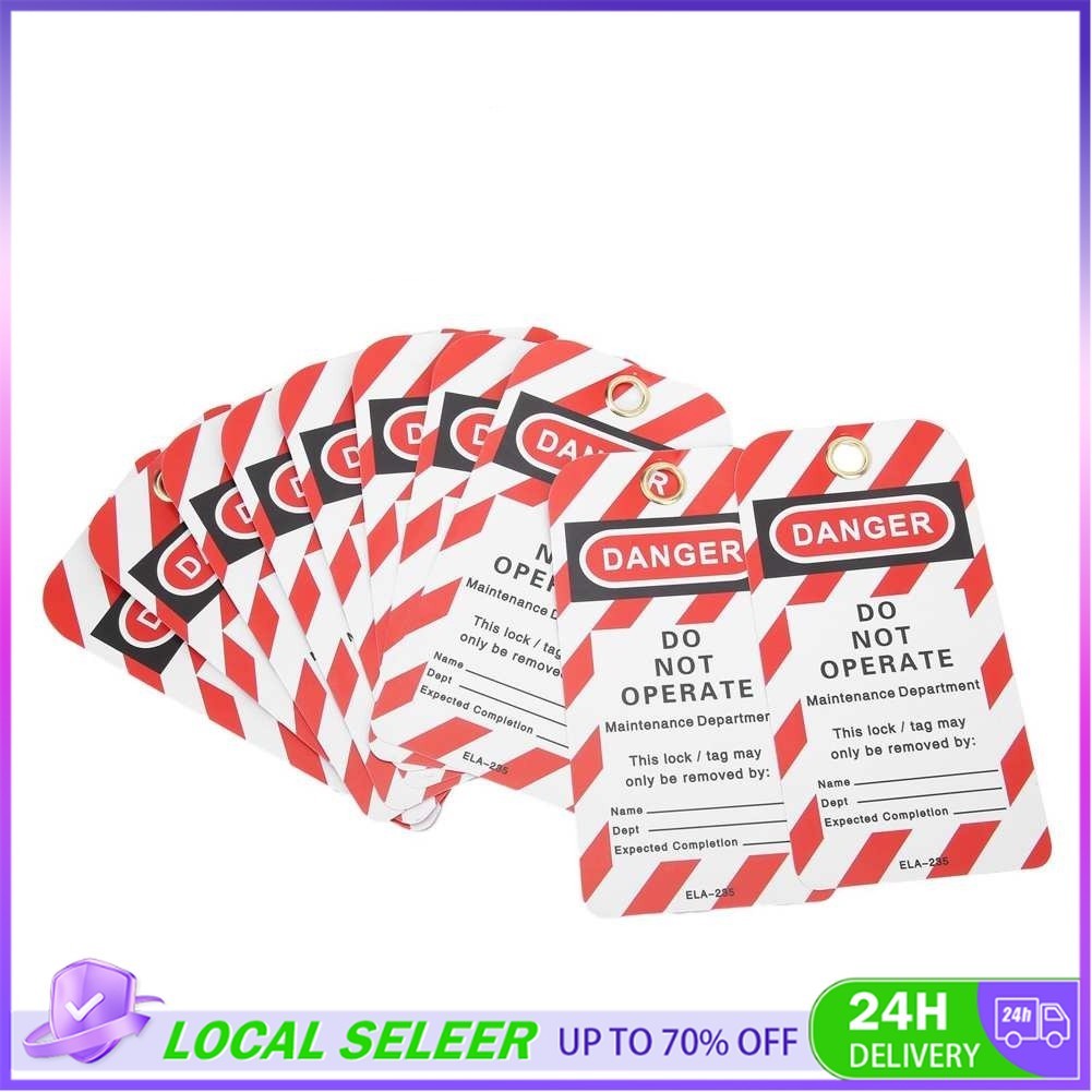 10Pcs Safety Lockout Tagout tag DO NOT OPERATE Remark Card Label PVC ...