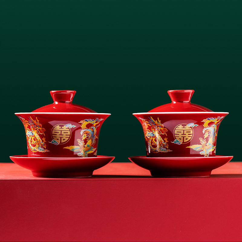Wedding Bowl Toasting Tea Cup Set Wedding Women's Dowry Supplies Daquan ...