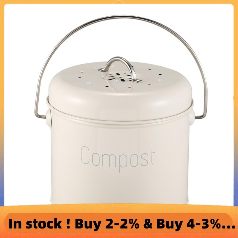 Compost Bin 3L - Stainless Steel Kitchen Compost Bin - Kitchen ...