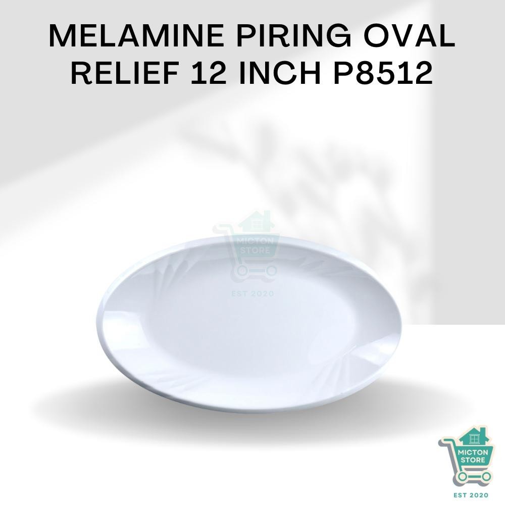 LUXTON Premium Melamine Oval Relief Plate 12 Inch P8512 Oval Relief ...