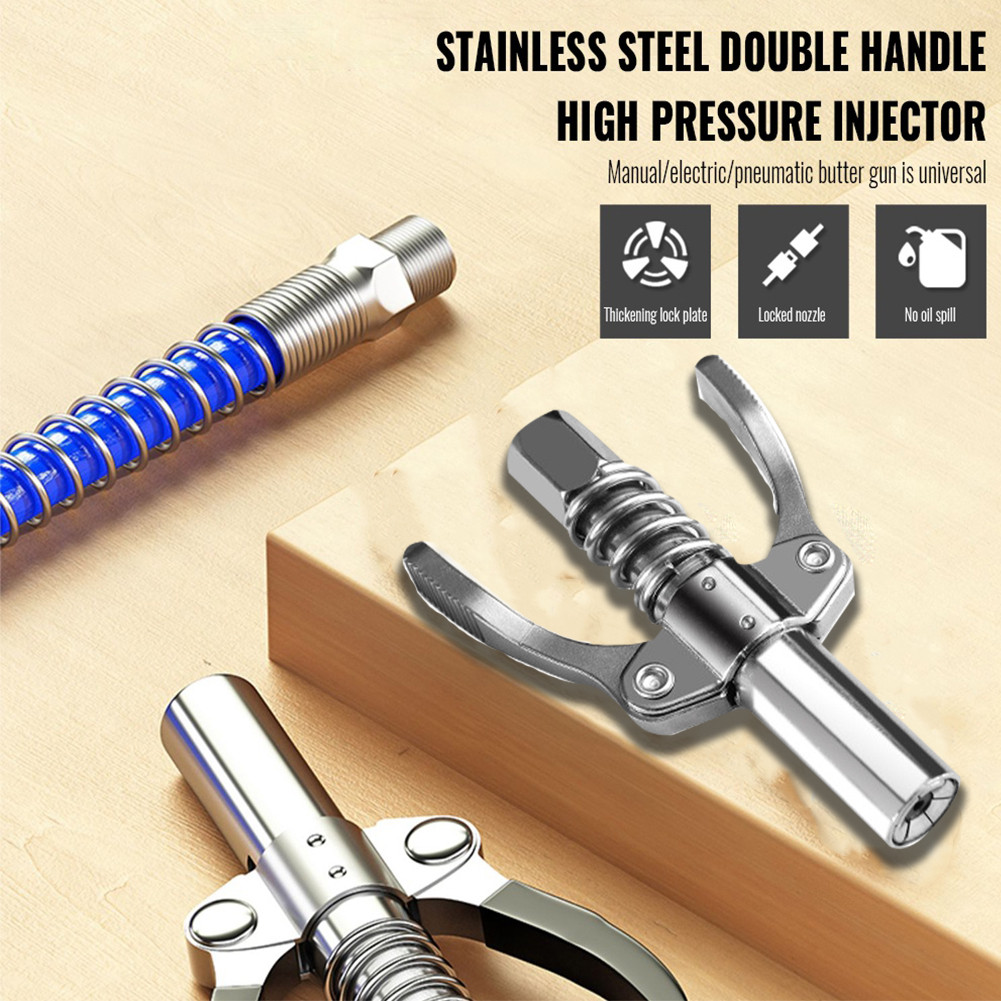 Double Handle Grease Quick Self Locking Coupler Tool Leak-Free Heavy ...