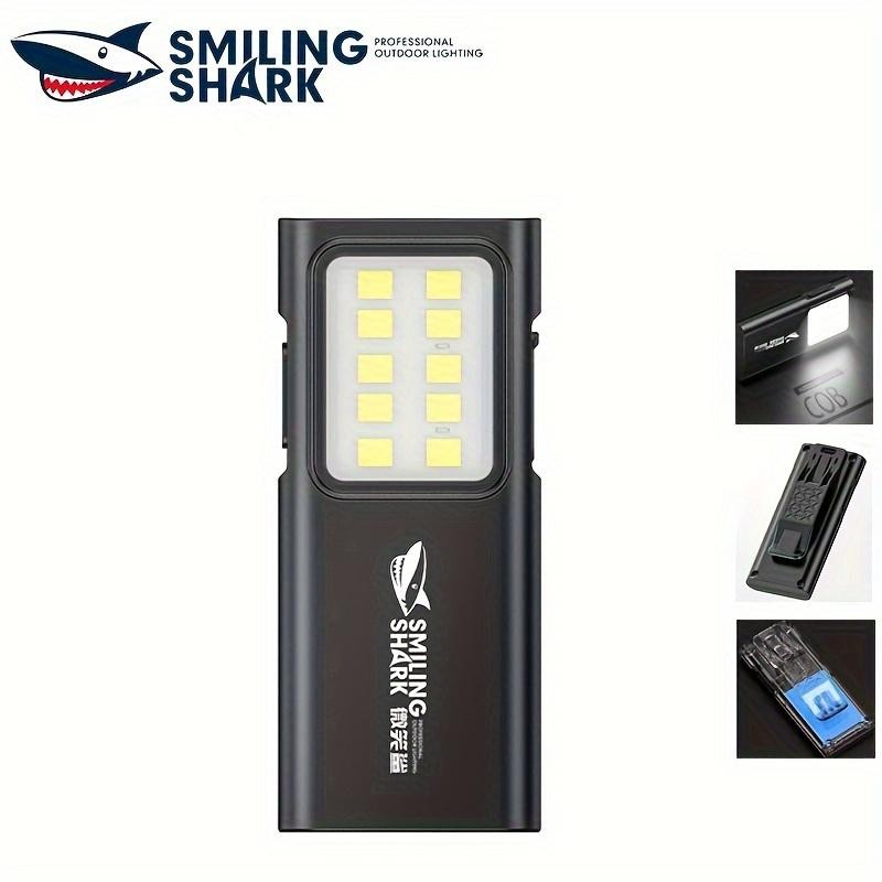 SMILING SHARK COB Mini Flashlight Running Light Sports Flashlight Type ...
