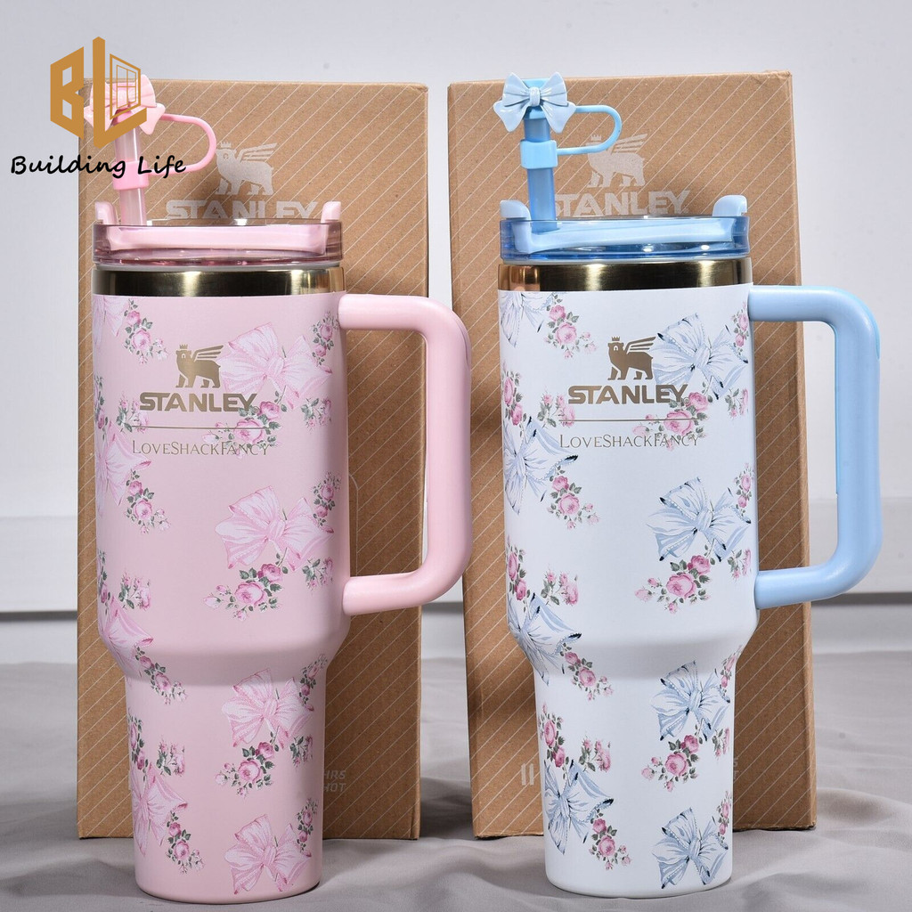 40oz Tumbler Love Shack Fancy X Joinot Ever Blooming Rosettes Rosa ...