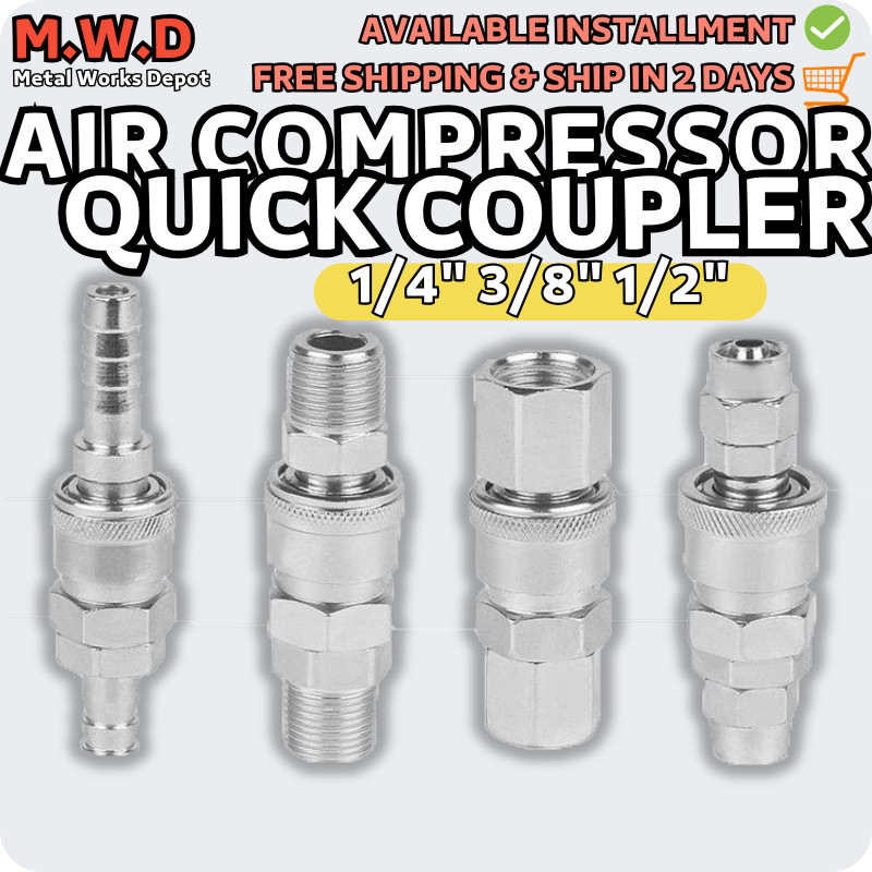 High Pressure Air Hose Compressor Fitting Quick Coupler Connector 1/4 ...