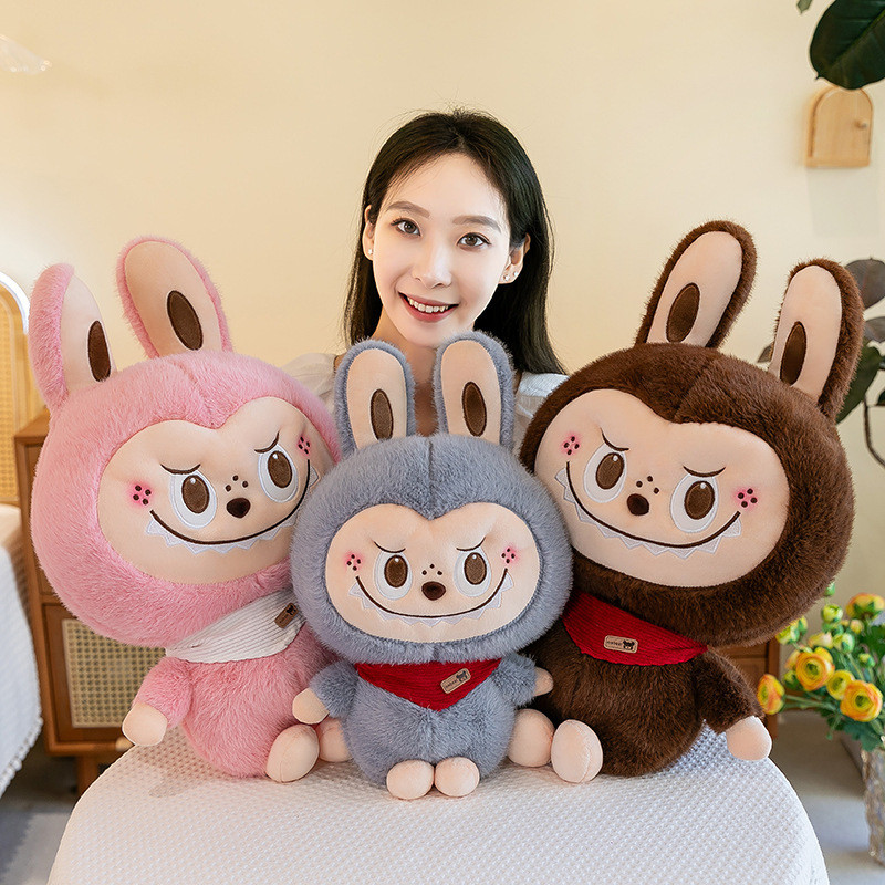 Labubu Plush Toy, Cute Cartoon Labubu Bunny Doll, Soft Big Eye Stuffed ...