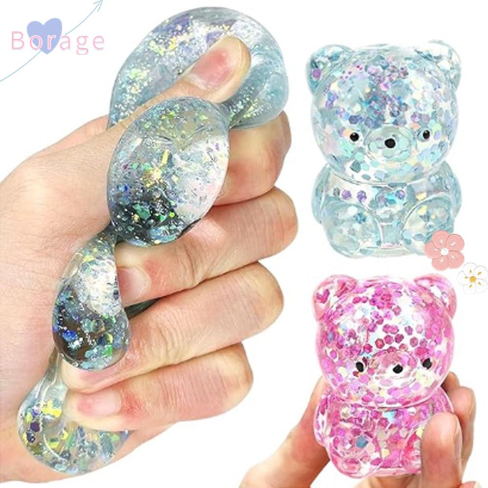 BORRAONE Sugar Stress Ball Sensory Toys, Soft Funny Bear Squishy Fidget ...