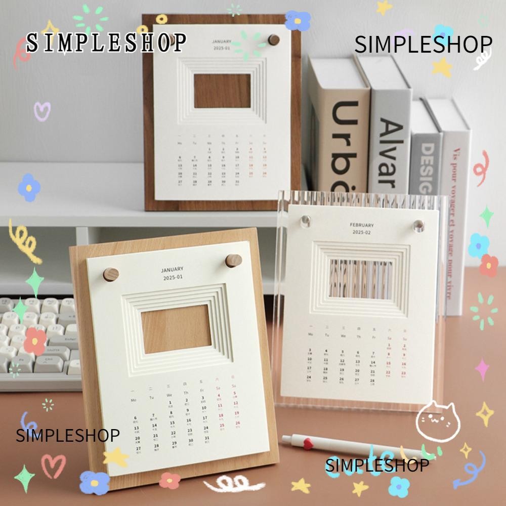 SIMPLESHOP Standing Desk Calendar, DIY 2025 Year of The Snake Daily Schedule Planner, Simple ...