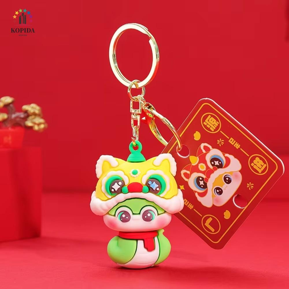 WILLIS Lucky Snake Key Ring, Cute Chinese Style Snake Year Keychain ...