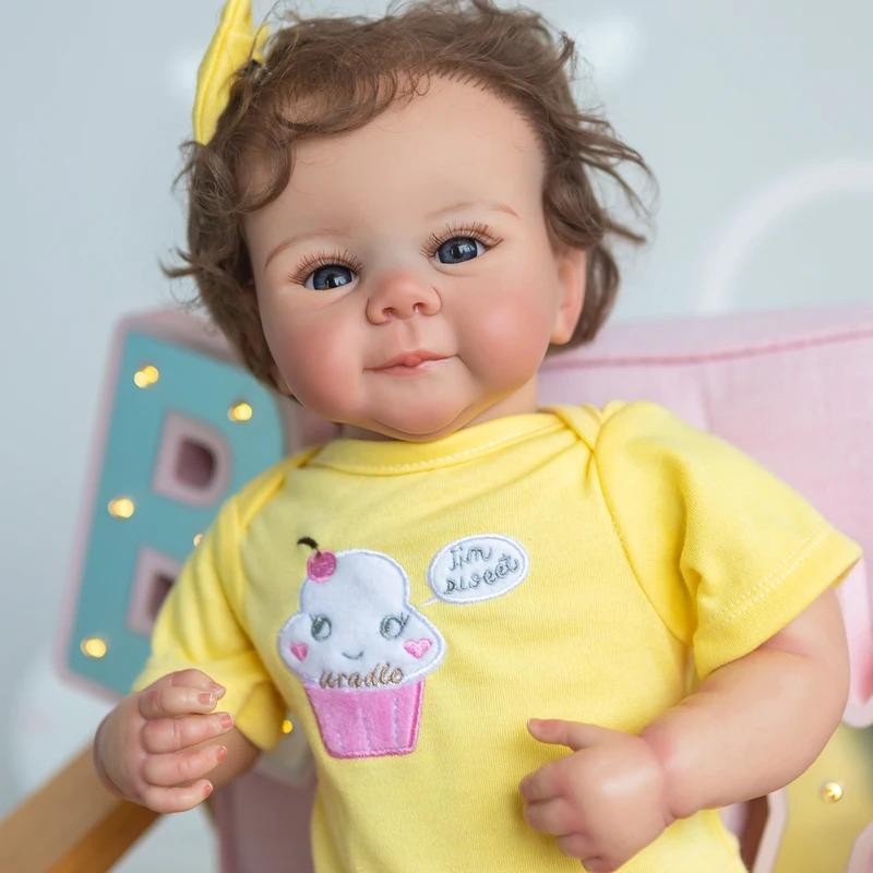 48CM Reborn Baby Julieta Newborn Girl Doll Hand-made Doll with 3D Skin ...