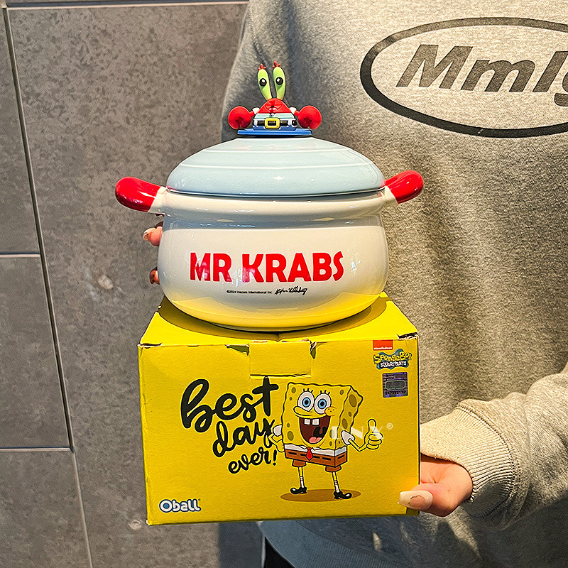 Spongebob SquarePants Lunch Box 2024 New Style Crab Boss Ceramic ...