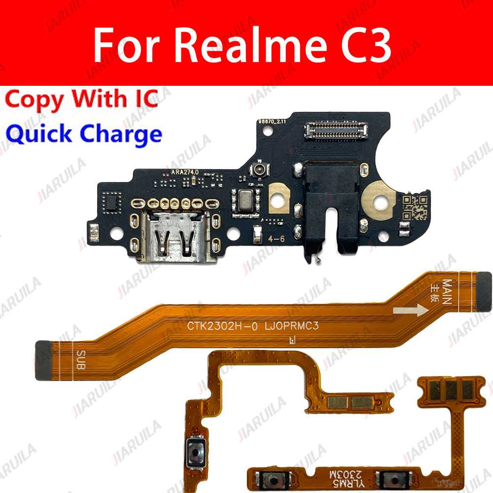 For Realme C3 USB Charging Dock Jack Plug Socket Port + LCD Display ...