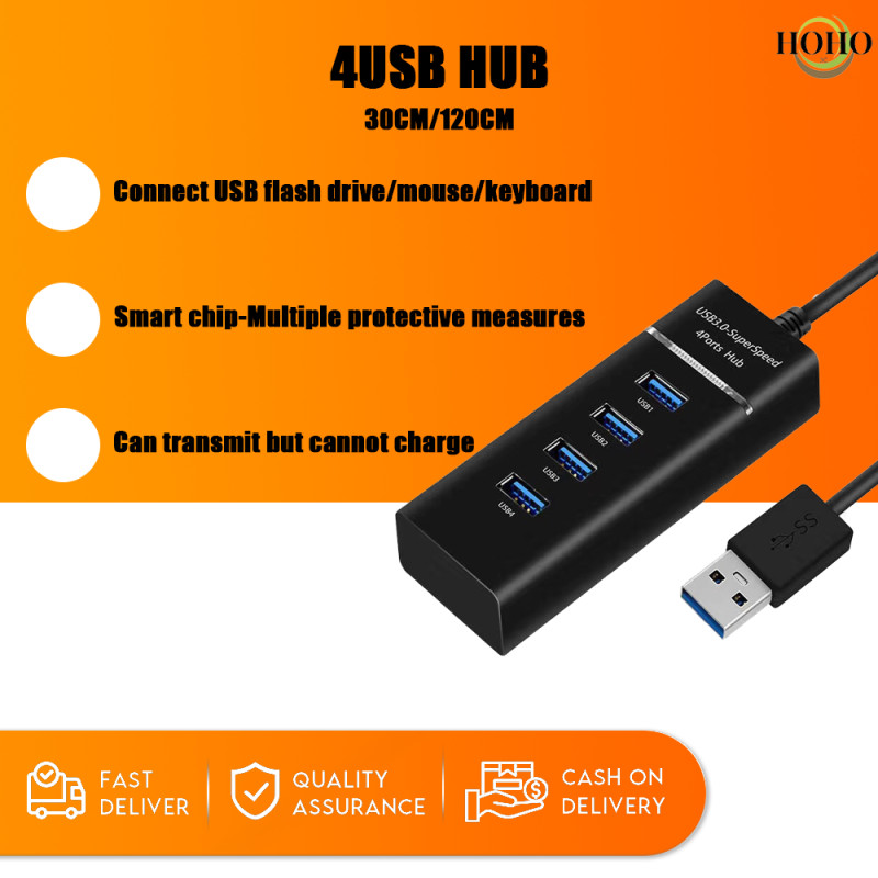 MYUSB Hub 3.0 Port Extension Cable High Speed 4 Port Multi Splitter USB ...