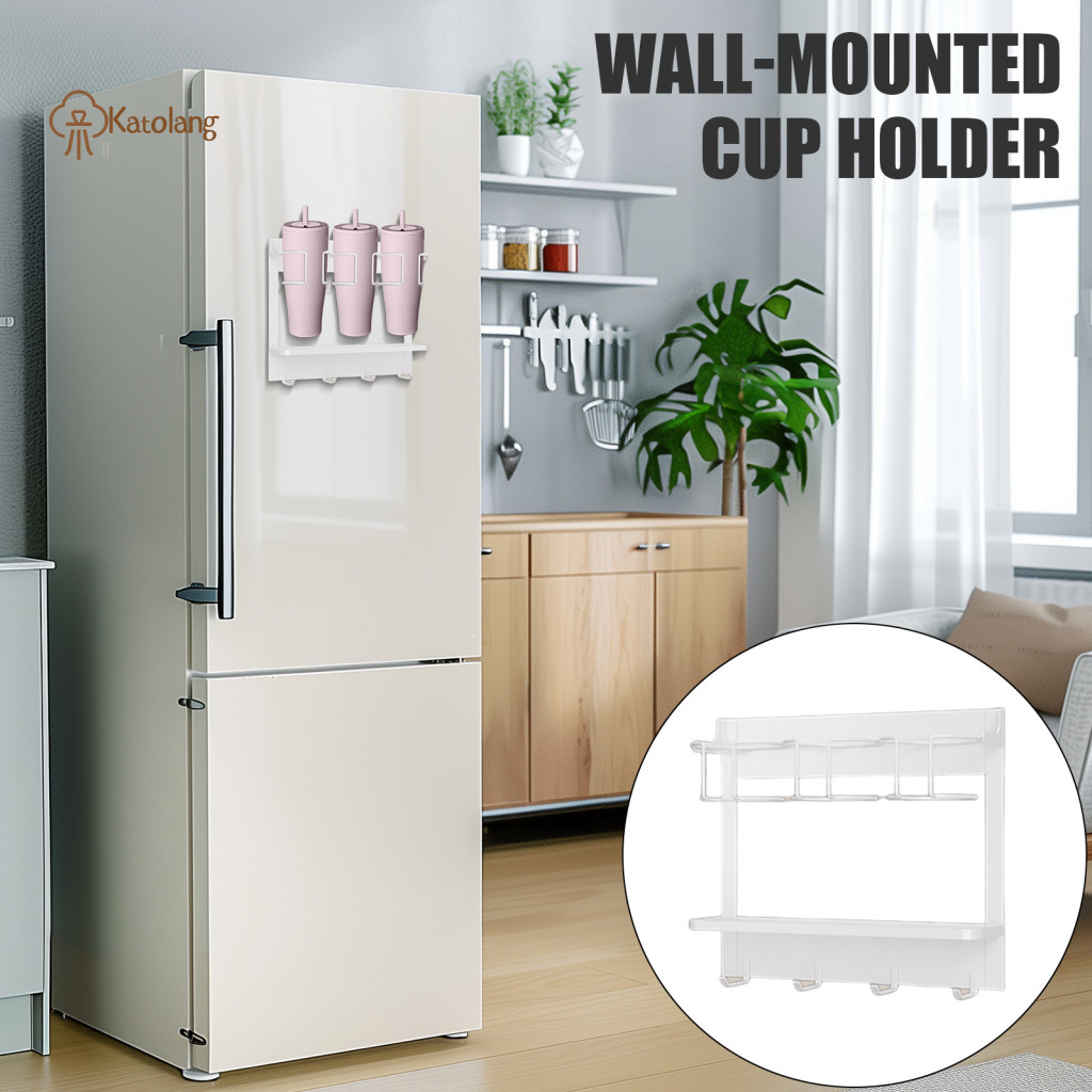 Water Bottle Organizer Straw Holder Rack Kitchen Cup Holder Organizer ...