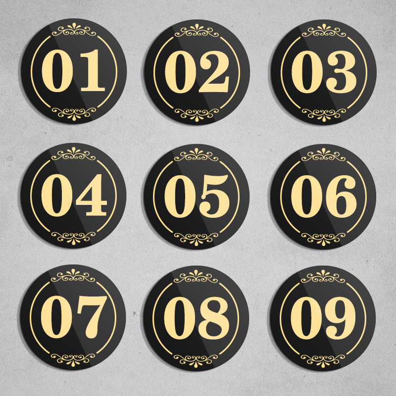 number sticker/number plate Acrylic Number Shoe Cabinet Bathroom Locker ...