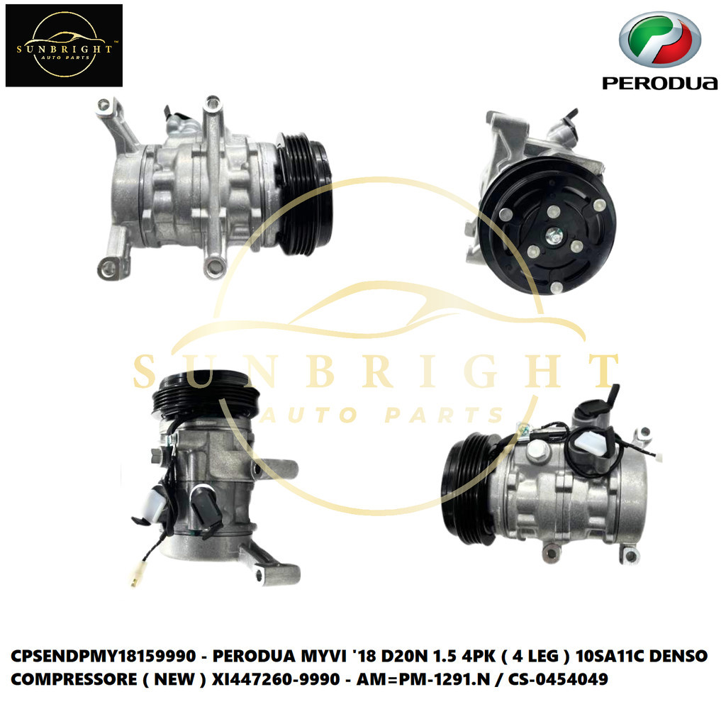 PERODUA MYVI '18 D20N 1.5 4PK ( 4 LEG ) 10SA11C DENSO COMPRESSORE ( NEW ...