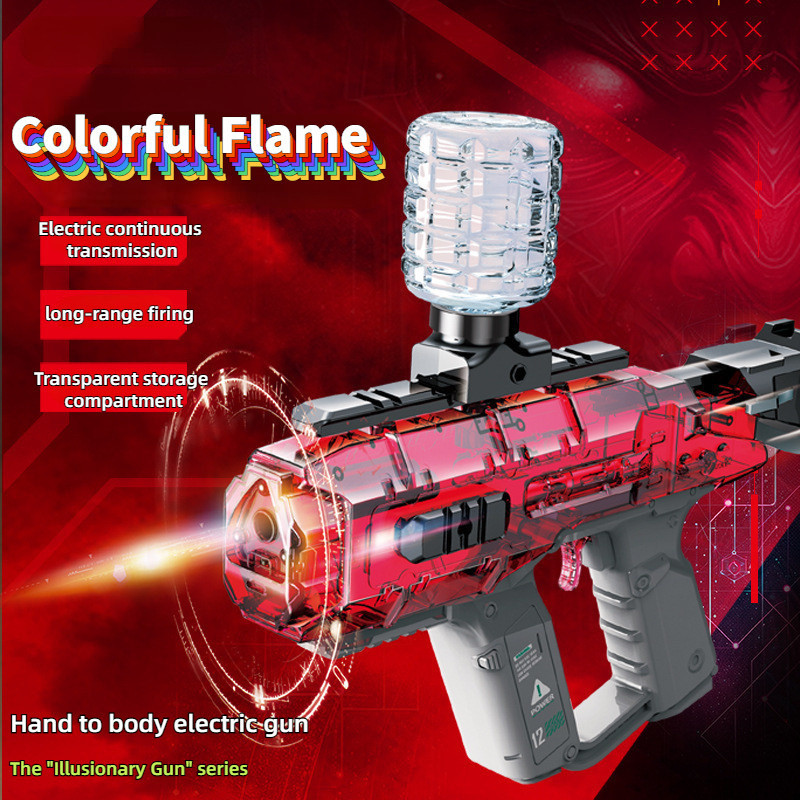 Hot Toy Gun Colorful Light Electric High Speed Burst Manual Crystal Toy ...