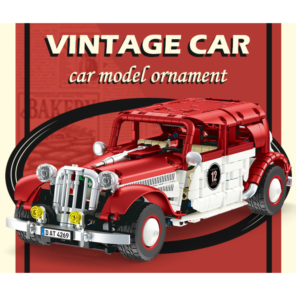 916PCS MOC Technic Speed Static 11CV Vintage Classic Car Model Toy ...