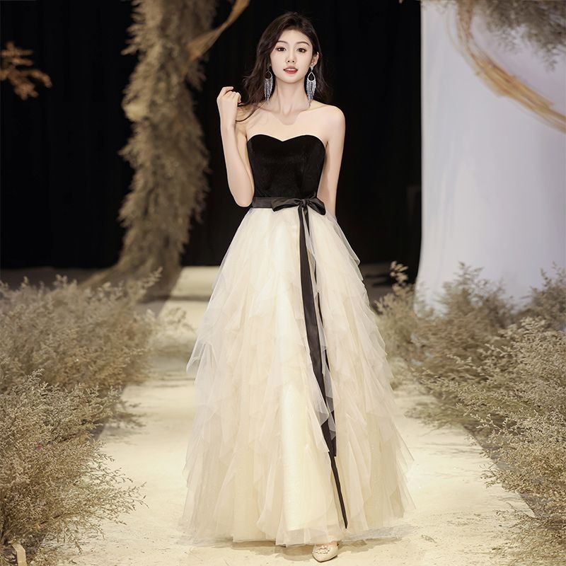 Princess on The Run Evening Gown Strapless Fair-like Adult Debutante ...