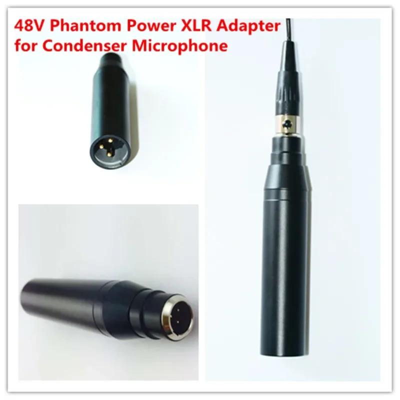 48V PHANTOM POWER ADAPTER XLR-4 TA4F 4 PIN MINI XLR CONDENSER ...