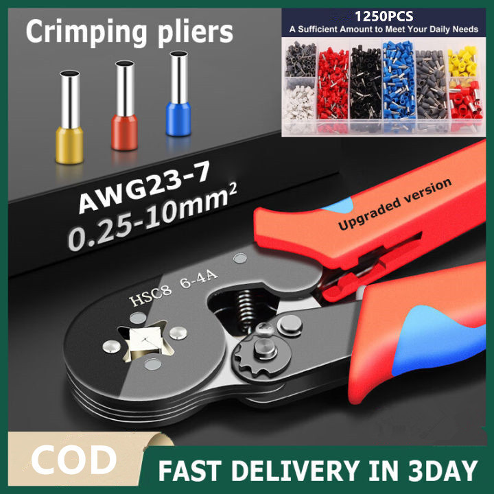 1200pcs Ferrule Crimper Plier Kit +Tubular terminal crimping pliers ...