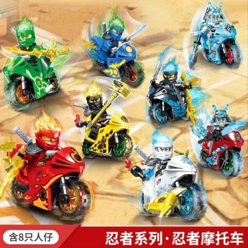 Ninja motorbike toy 61082 Ninjago fire hair BOX PACKAGING shinobi kay ...
